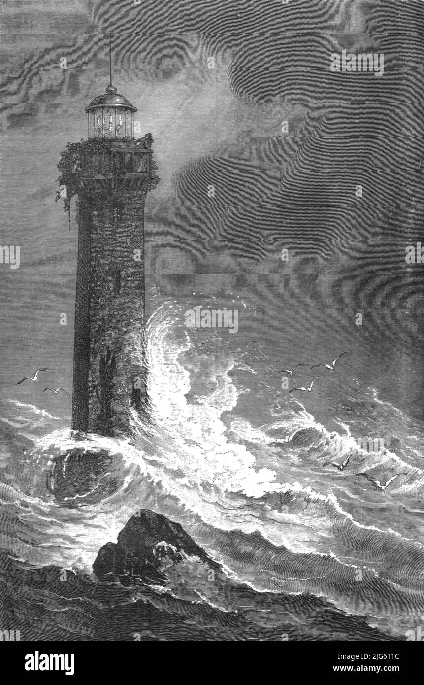 'Hazard Lighthouse, Florida; A Flying Visit to Florida', 1875. From ...