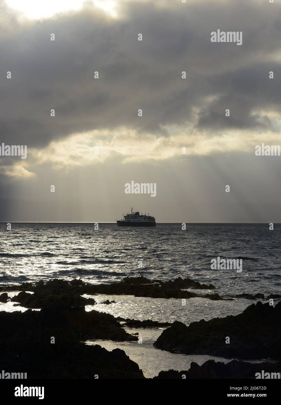 Luxury cruise ship HEBRIDEAN PRINCESS at anchor in Bangor Bay, Northern ...