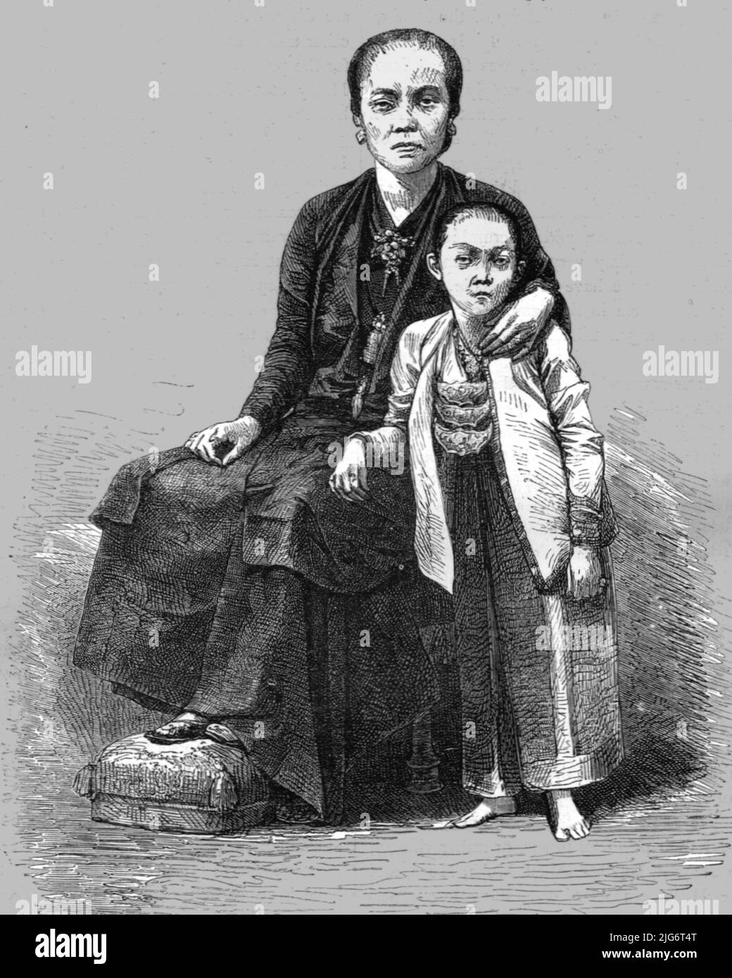 'A Malay Princess; A Visit to Borneo', 1875. From, 'Illustrated Travels ...