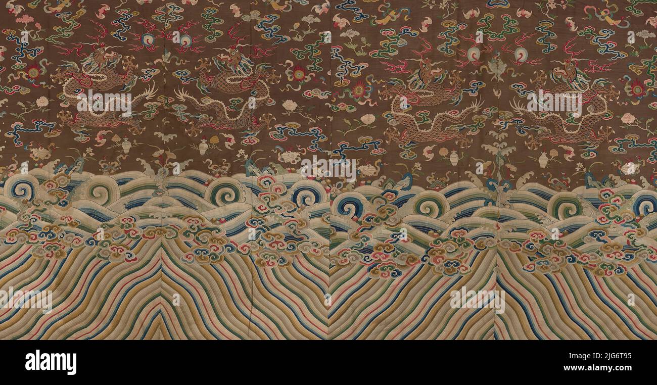 Panel (Dress Fabric), China, Qing dynasty (1644-1911), 1750/1800 ...