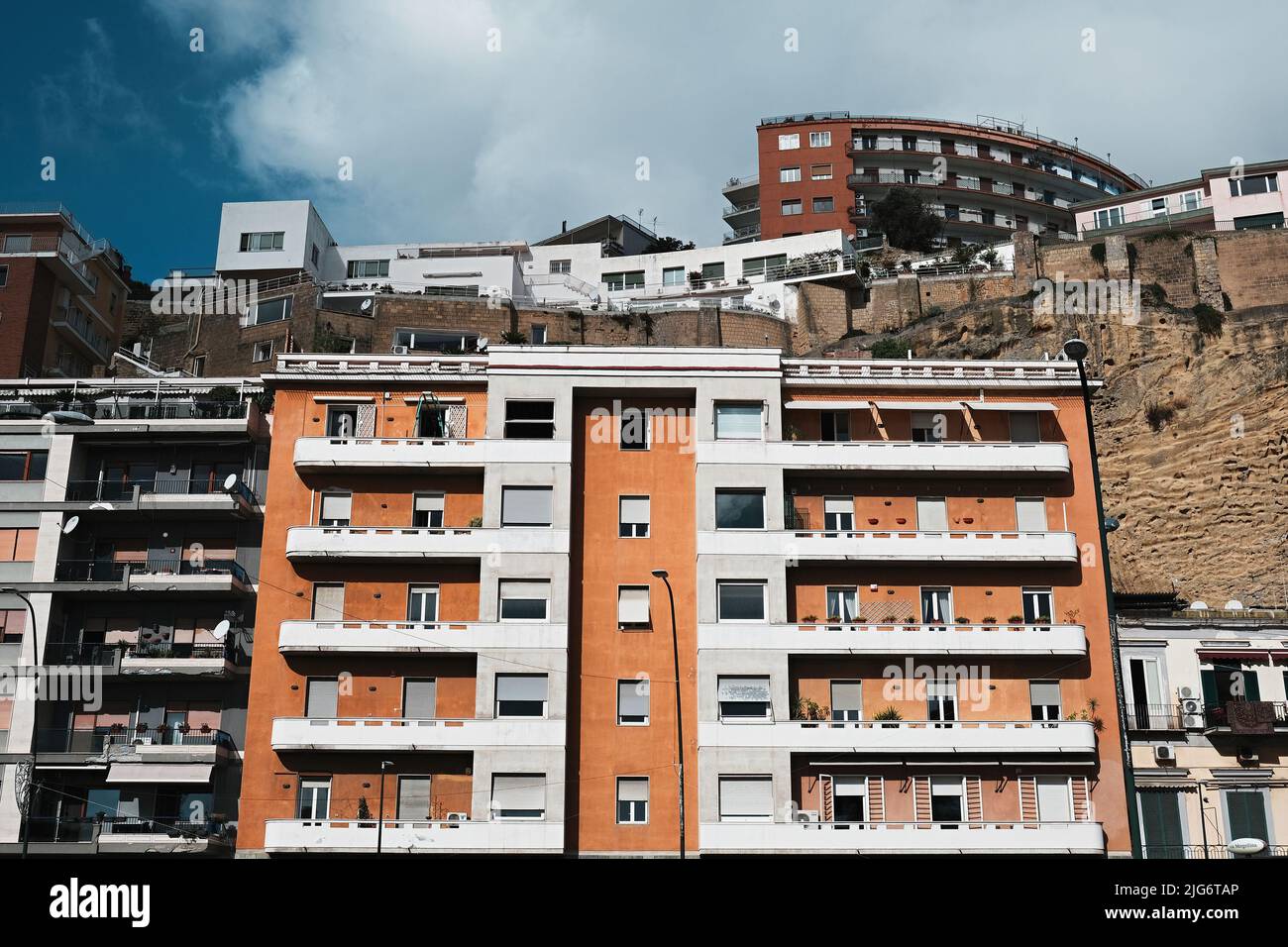 Exterior buildings architecture on the Via Caracciolo ( Lungomare di ...