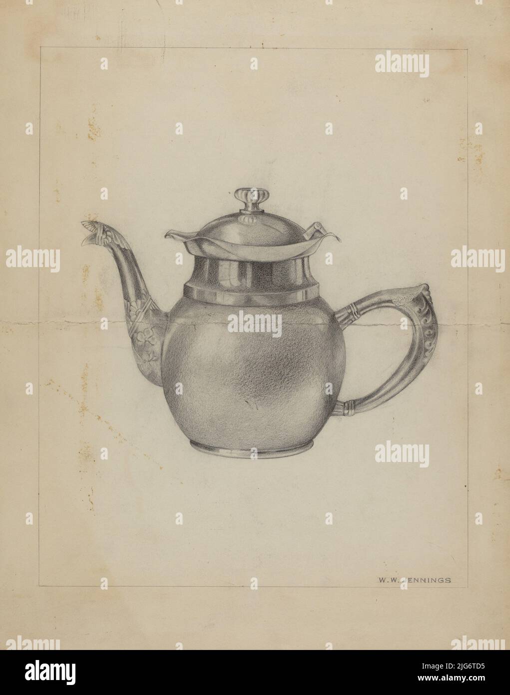 Silver Teapot, 1935/1942 Stock Photo - Alamy