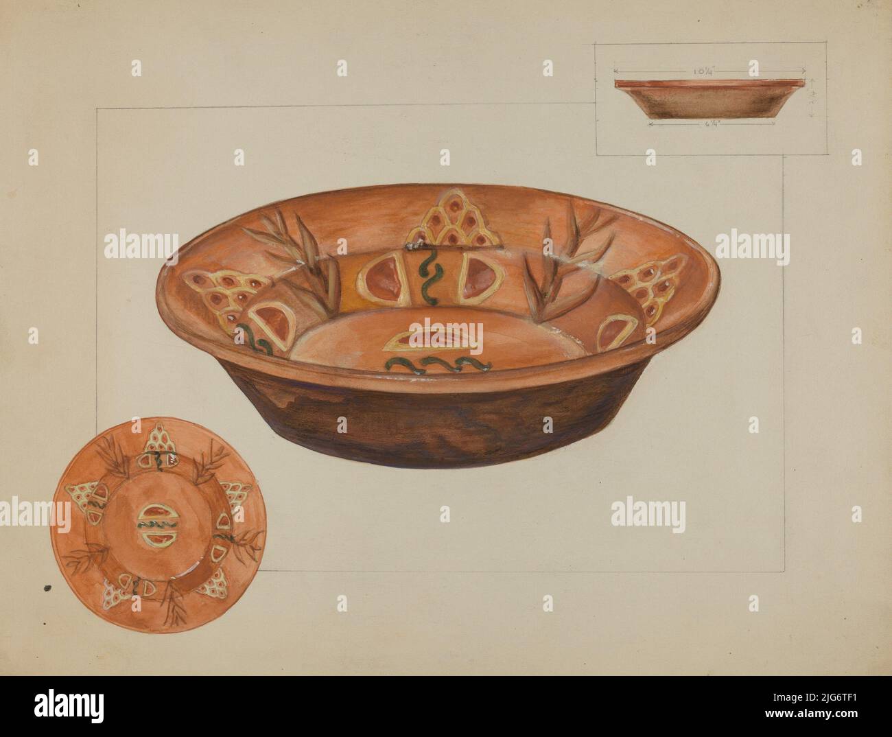 Pa. German Deep Dish, c. 1936 Stock Photo - Alamy
