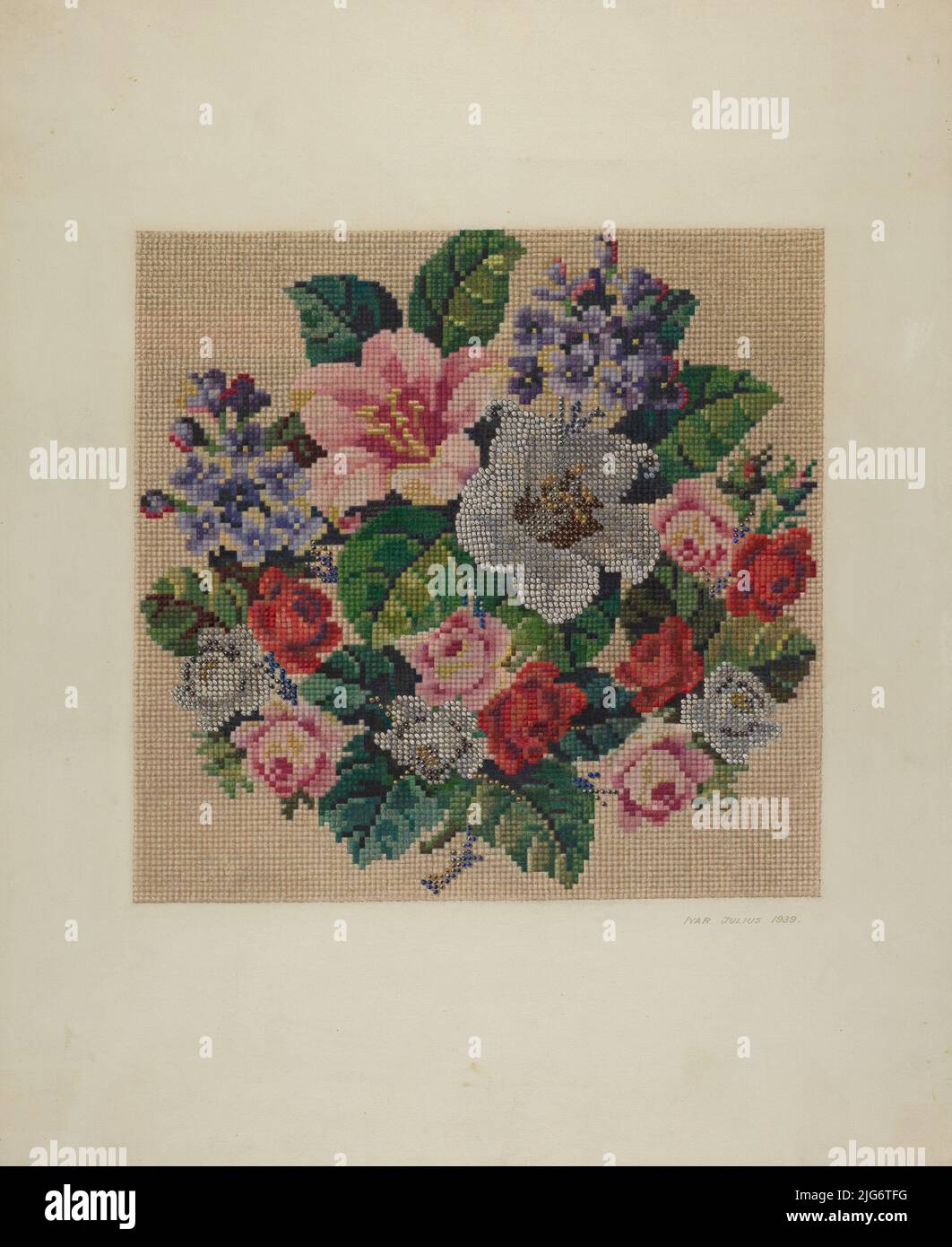 Needlework flowers hi-res stock photography and images - Alamy