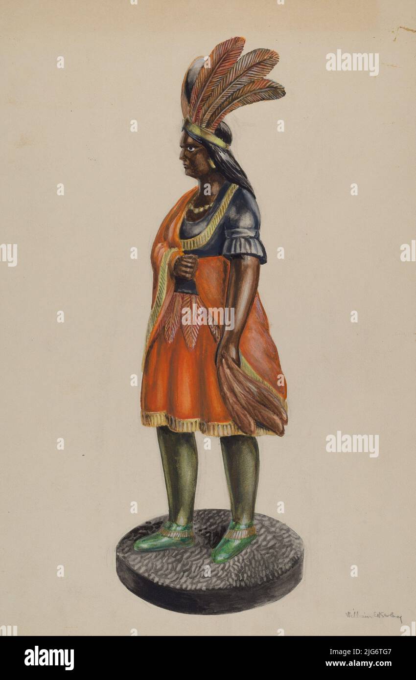 Wooden Indian, c. 1937 Stock Photo - Alamy