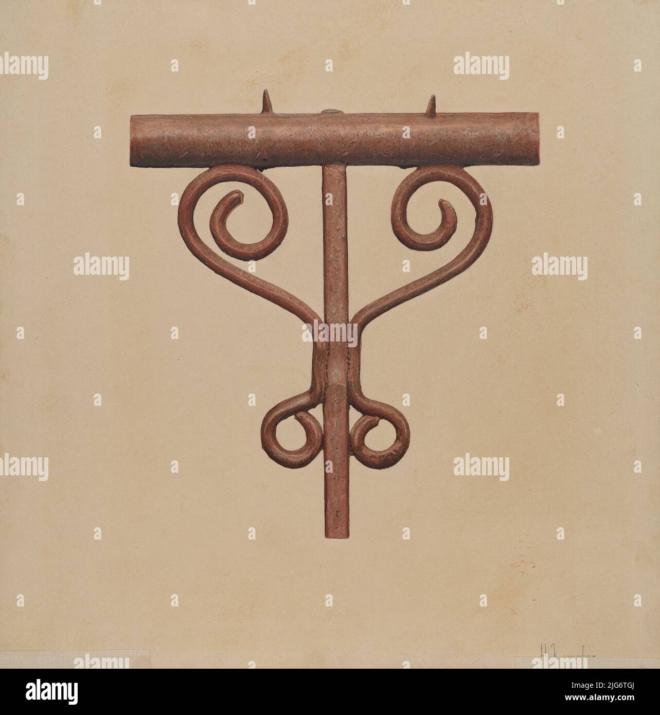 Cast Iron Window Railing, c. 1939 Stock Photo - Alamy