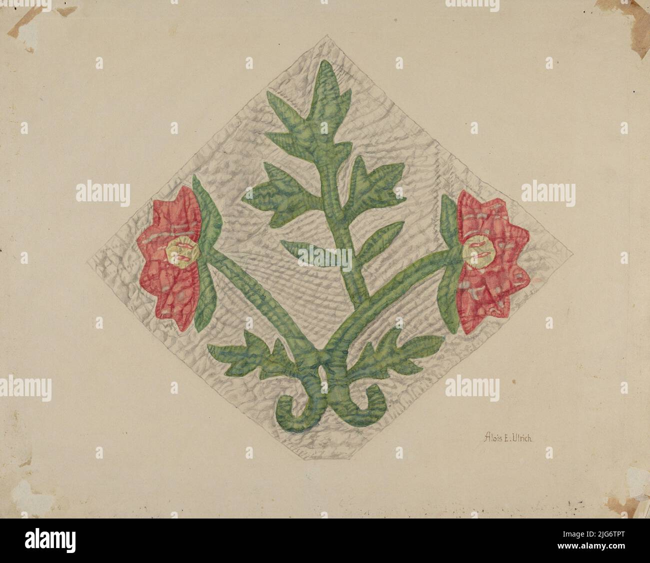 Quilt Pattern, 1935/1942 Stock Photo - Alamy