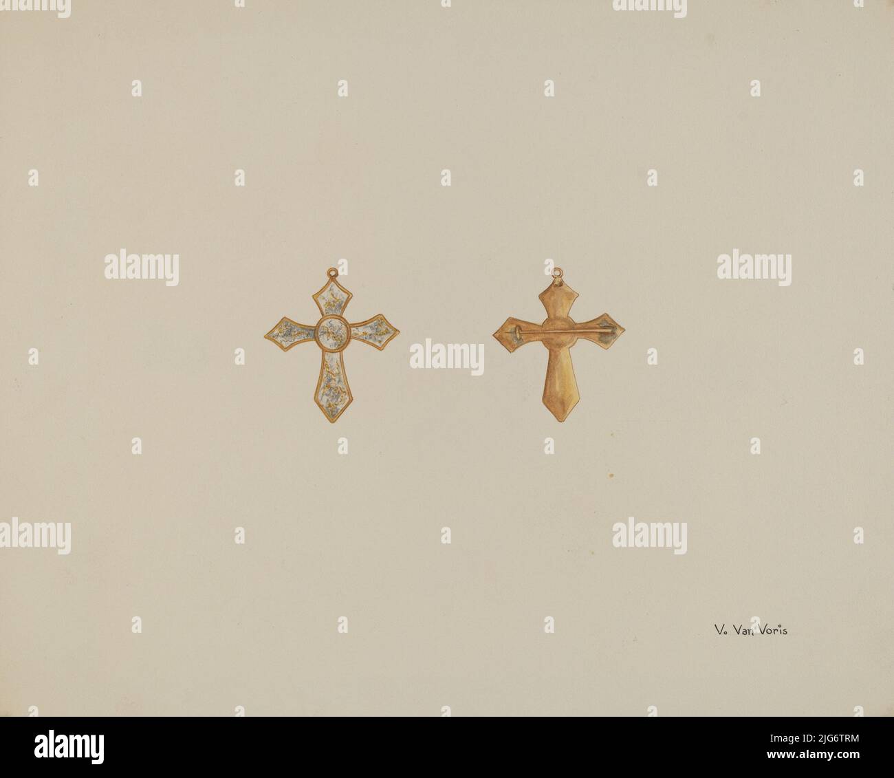 Cross-shaped Pin, c. 1937 Stock Photo - Alamy