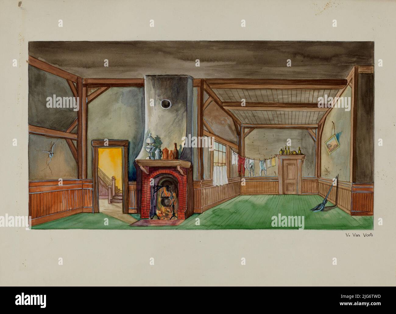 Backdrop for Puppet Show, c. 1937 Stock Photo - Alamy