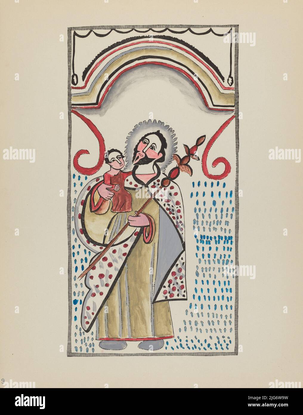 Plate 9: Saint Joseph & Child: From Portfolio "Spanish Colonial Designs ...