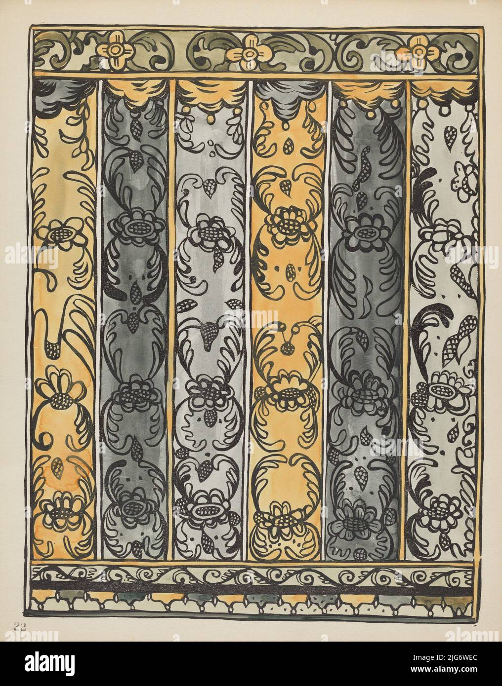 Plate 22: Wall Decoration, Laguna: From Portfolio "Spanish Colonial ...