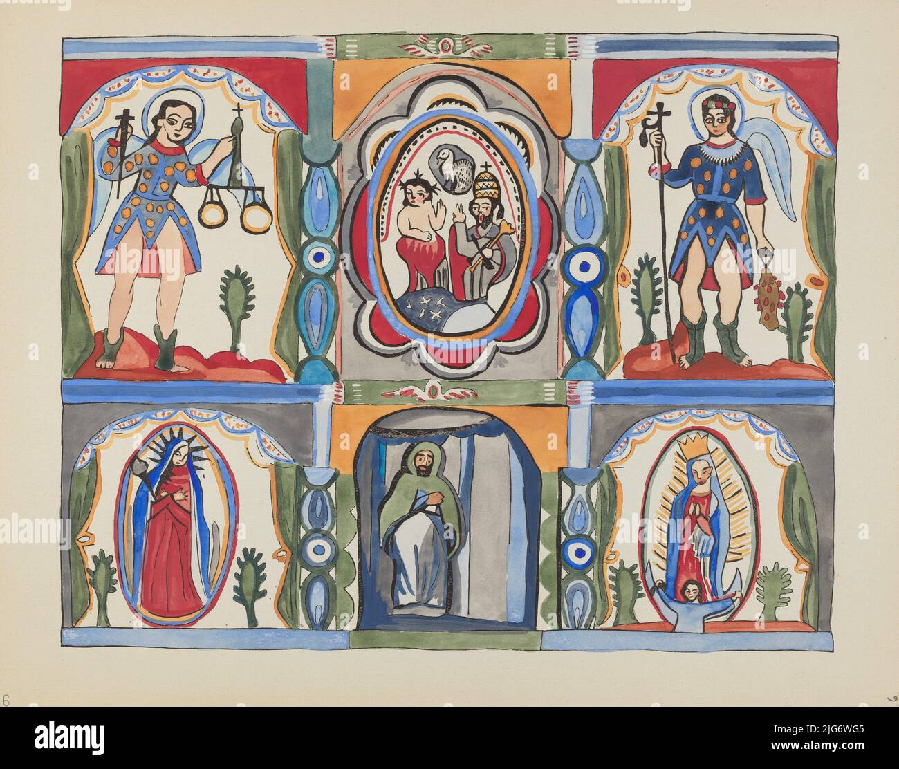 Plate 6: Chapel Altarpiece, Santa Cruz: From Portfolio "Spanish ...