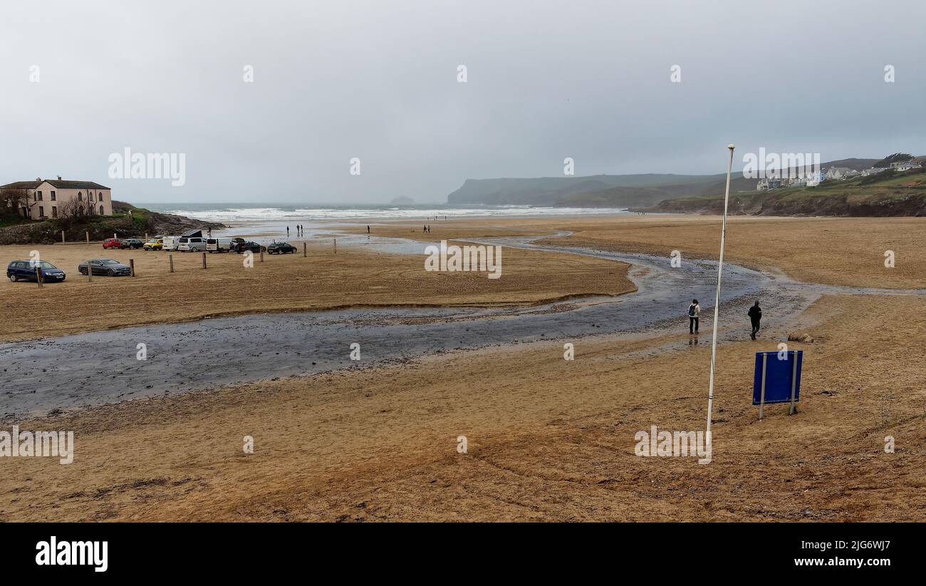 Polzeath hayle bay cornwall england hi-res stock photography and images ...