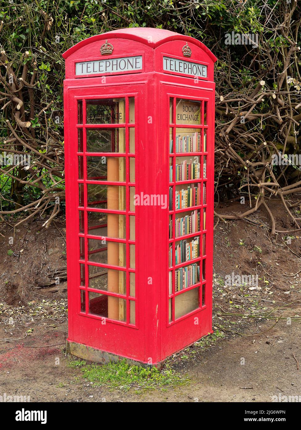 Telephone box book exchange hi-res stock photography and images - Alamy