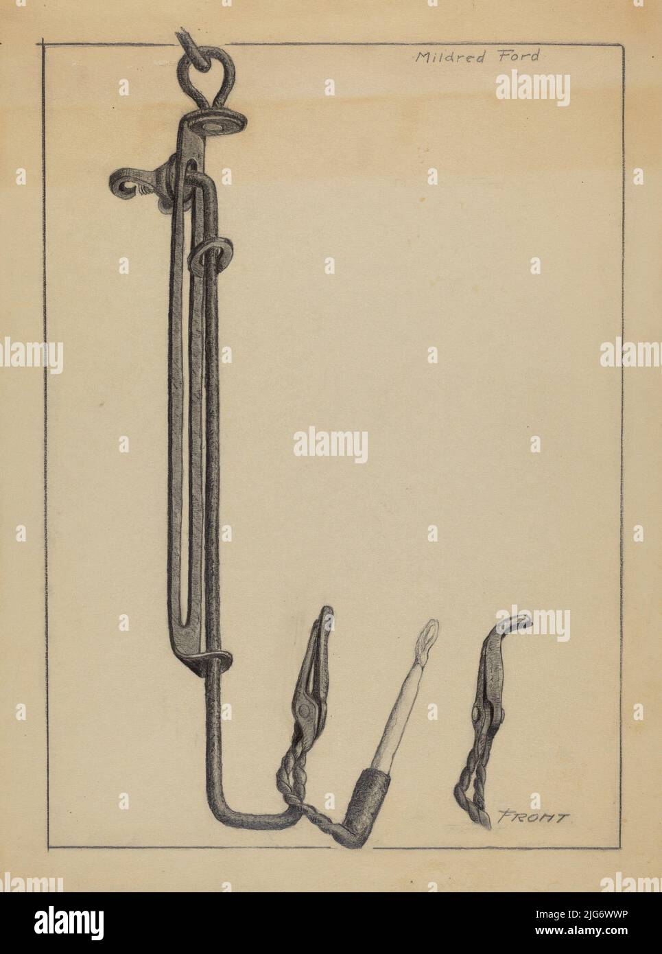 Rush Light and Candle, c. 1937 Stock Photo - Alamy