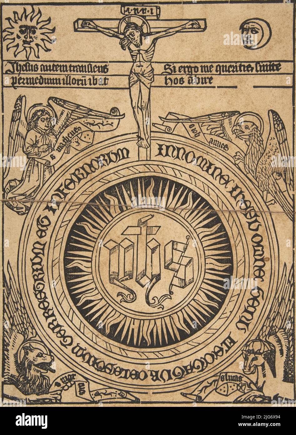 The Sacred Monogram with the Symbols of the Evangelists and the ...