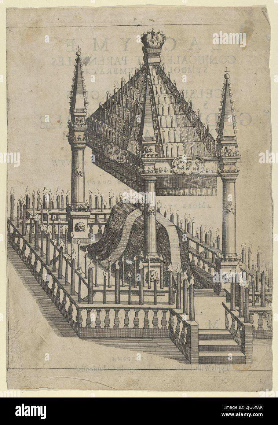 Catafalque for Prince Gottfried Maria Ignaz, frontispiece to 'Lacrymae ...