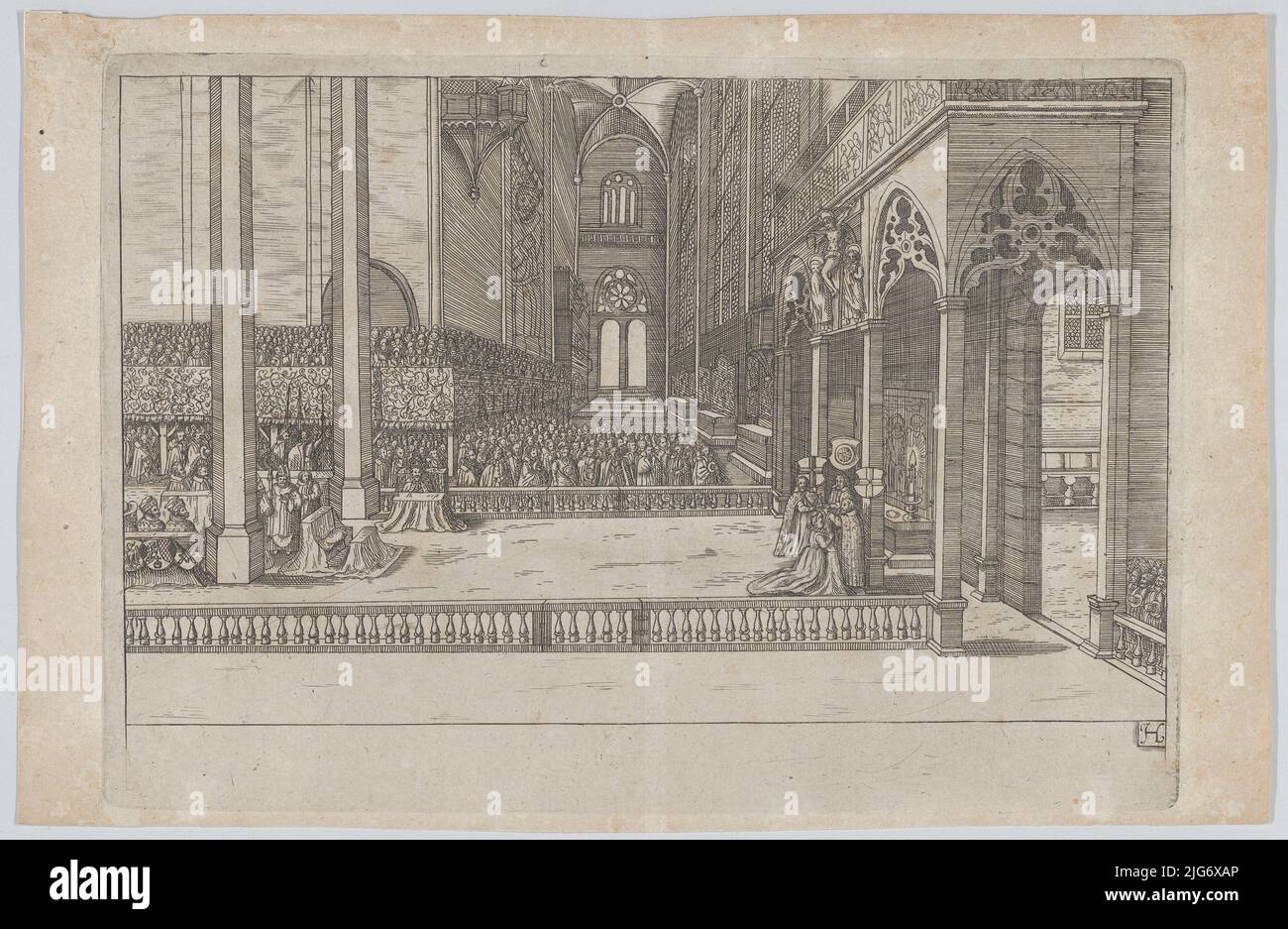 Plate H: Election and Coronation of Emperor Maximilian II, 1612 Stock ...