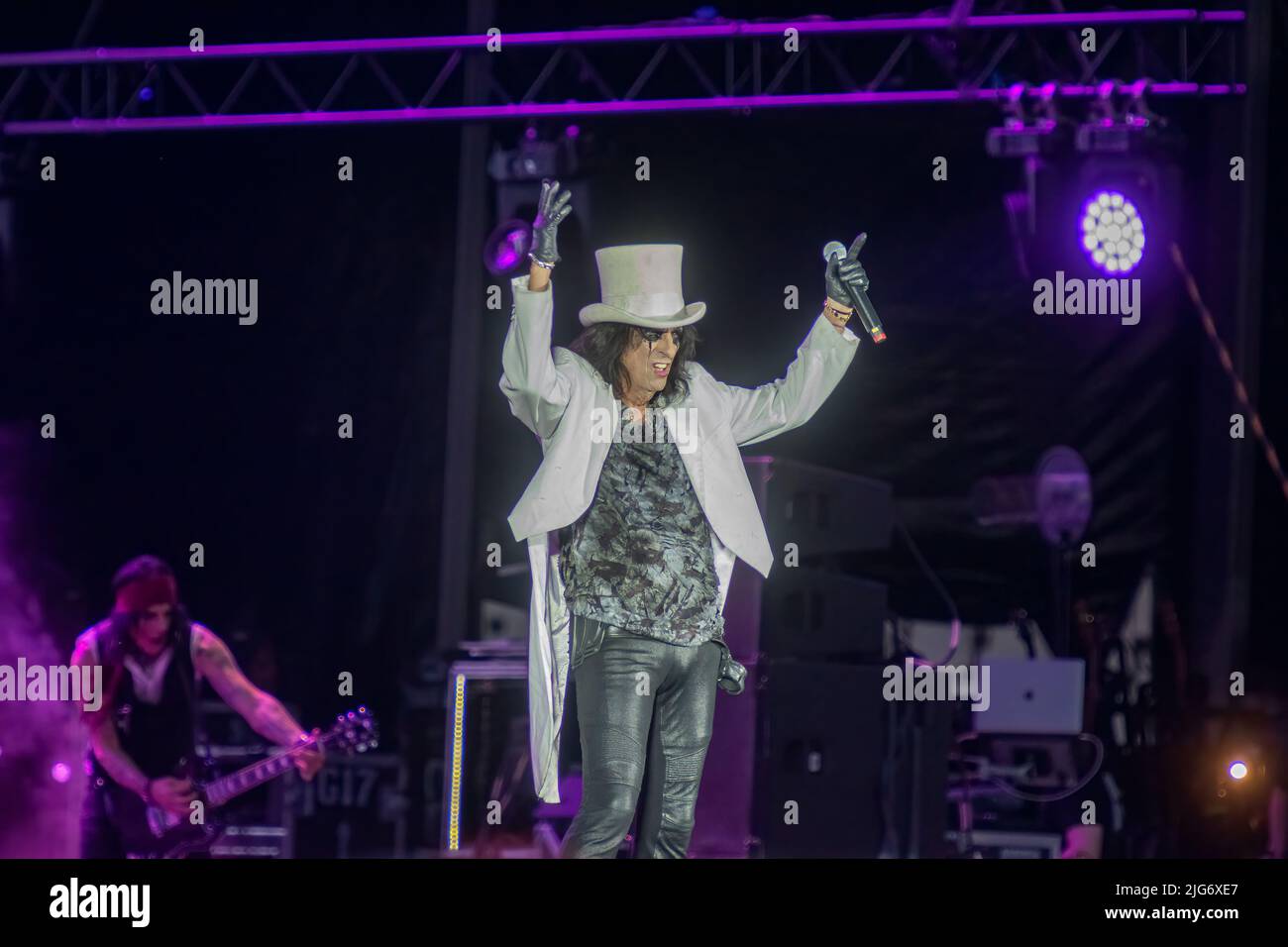 Athens, Greece 6 July 2022. Legend rocker Alice Cooper performing on ...