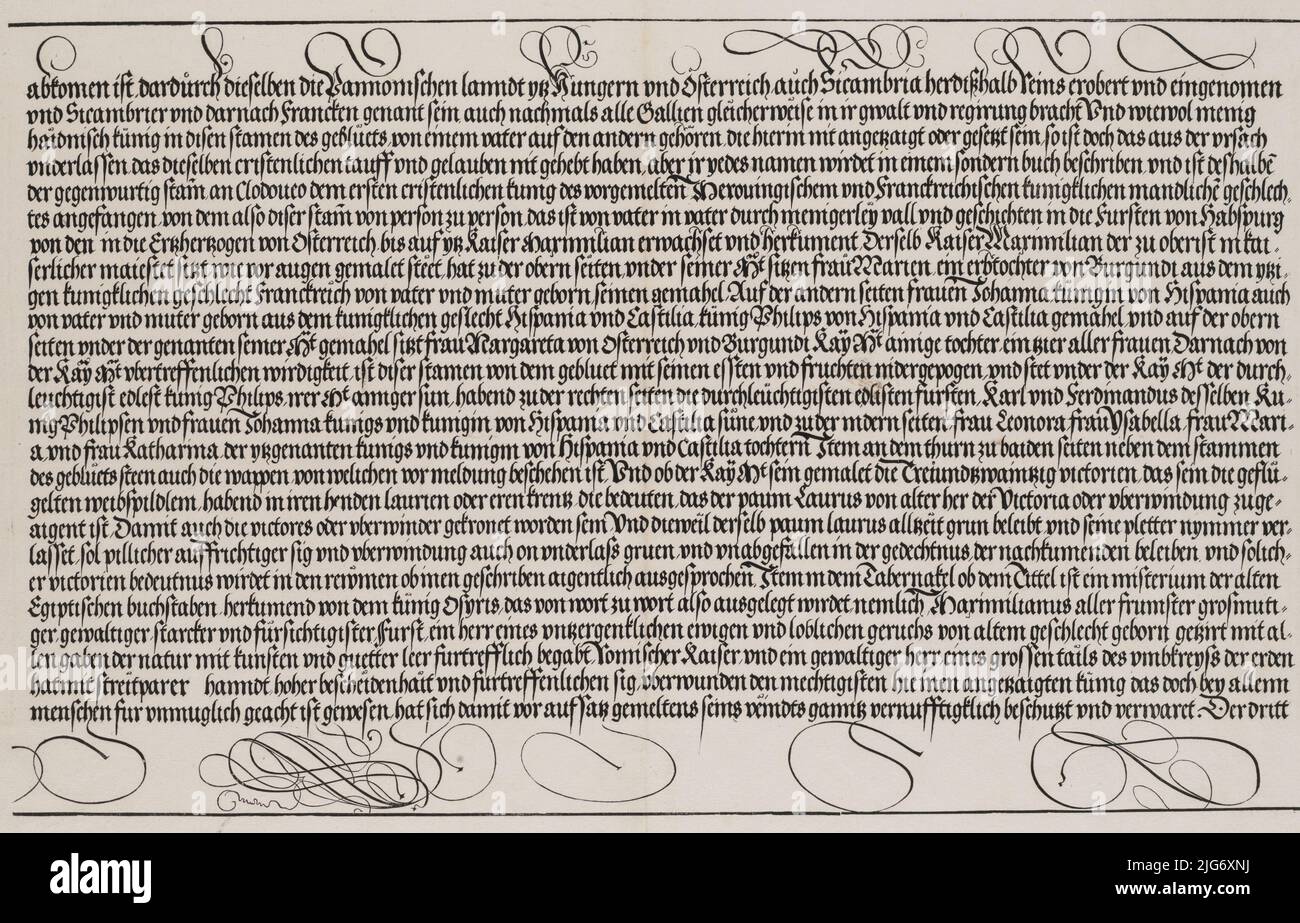 Explanatory Text, Part II, from the Arch of Honor, proof, dated 1515 ...