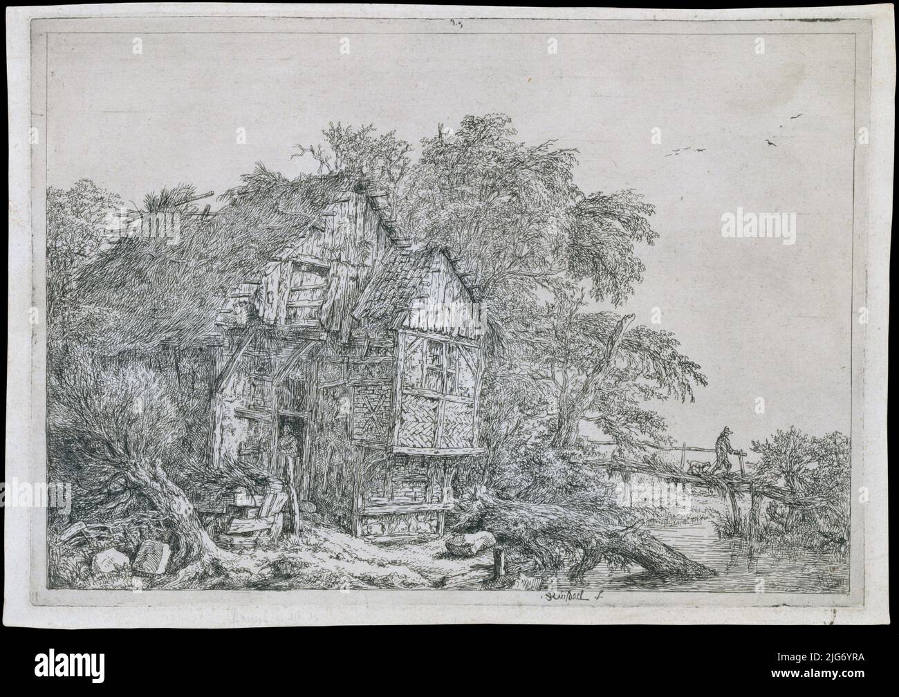 The Little Bridge (Le Petit Pont), 17th century Stock Photo - Alamy