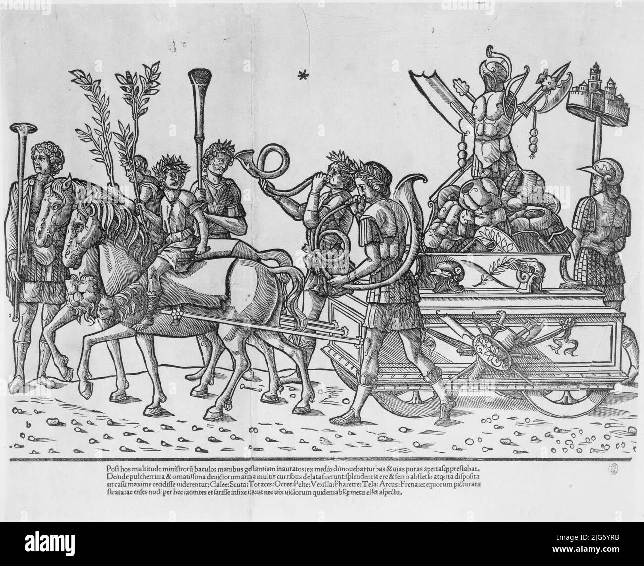 Chariot with trophies of war, from 'The Triumph of Caesar', 1504 Stock ...