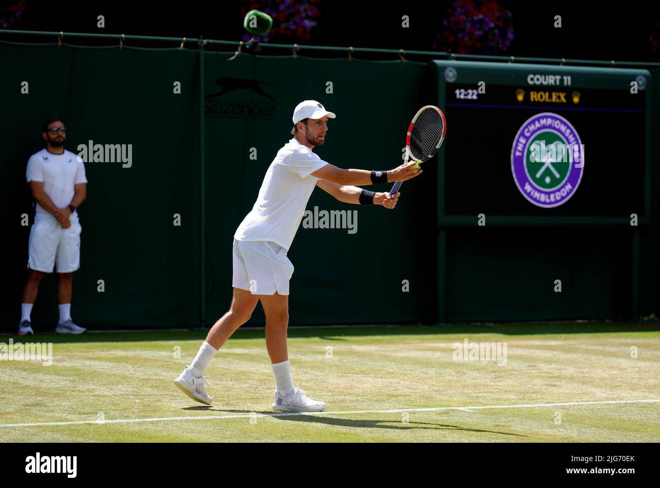 Cameron Norrie during a practice session on day twelve of the 2022 ...
