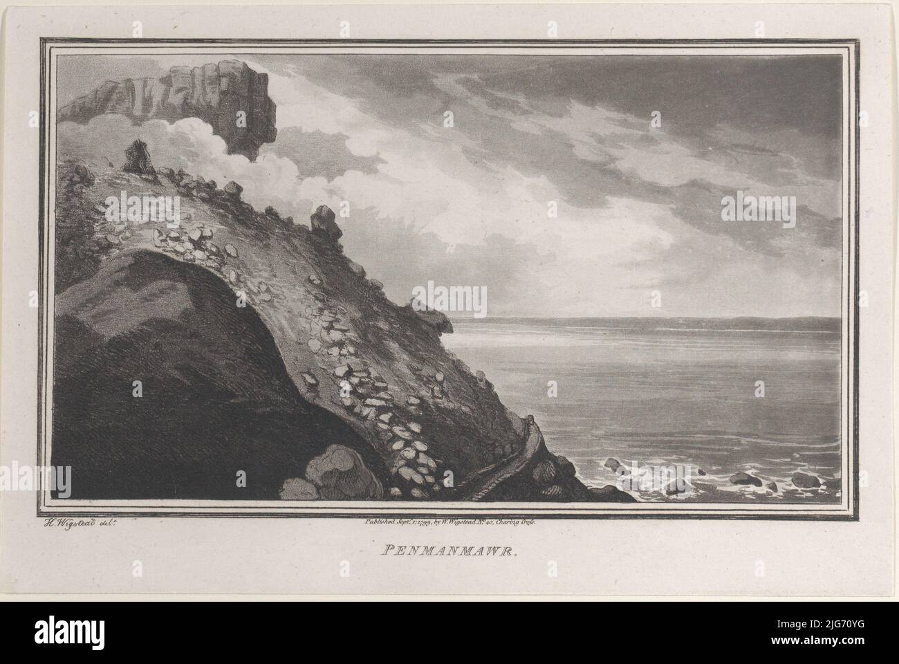 Penmanmawr, from "Remarks on a Tour to North and South Wales, in the ...