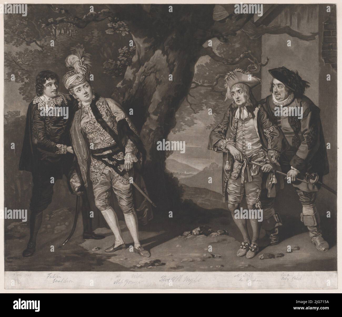 Miss Younge, Mr. Dodd, Mr. Love, and Mr. Waldron, in the Characters of ...