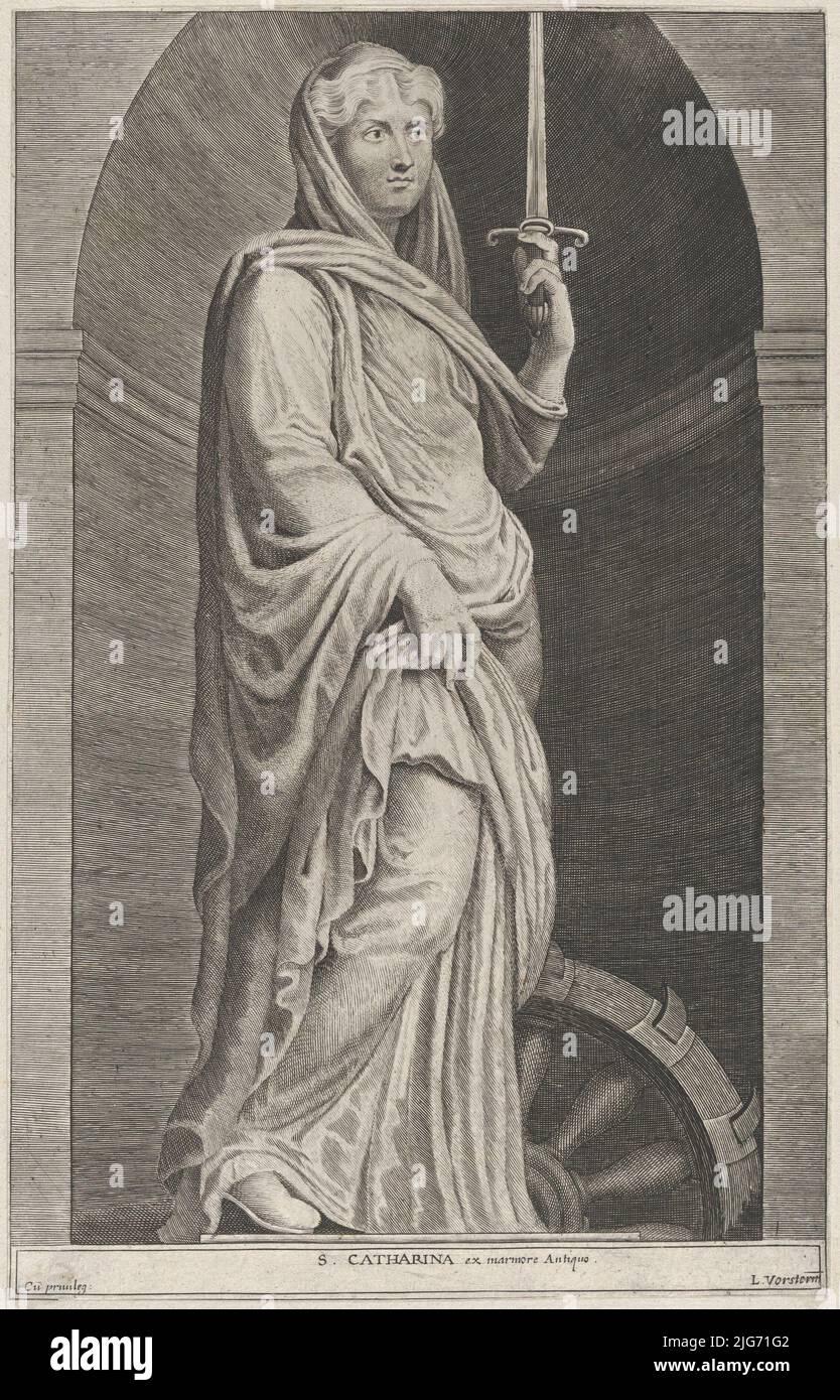 Saint Catherine, within a niche, 1615-75 Stock Photo - Alamy