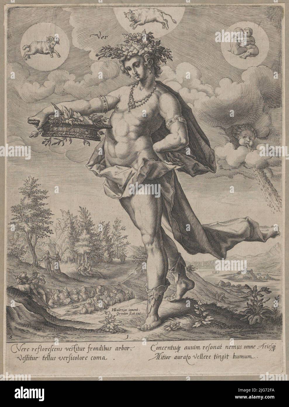 Spring from the series The Four Seasons, 1589-1600 Stock Photo - Alamy