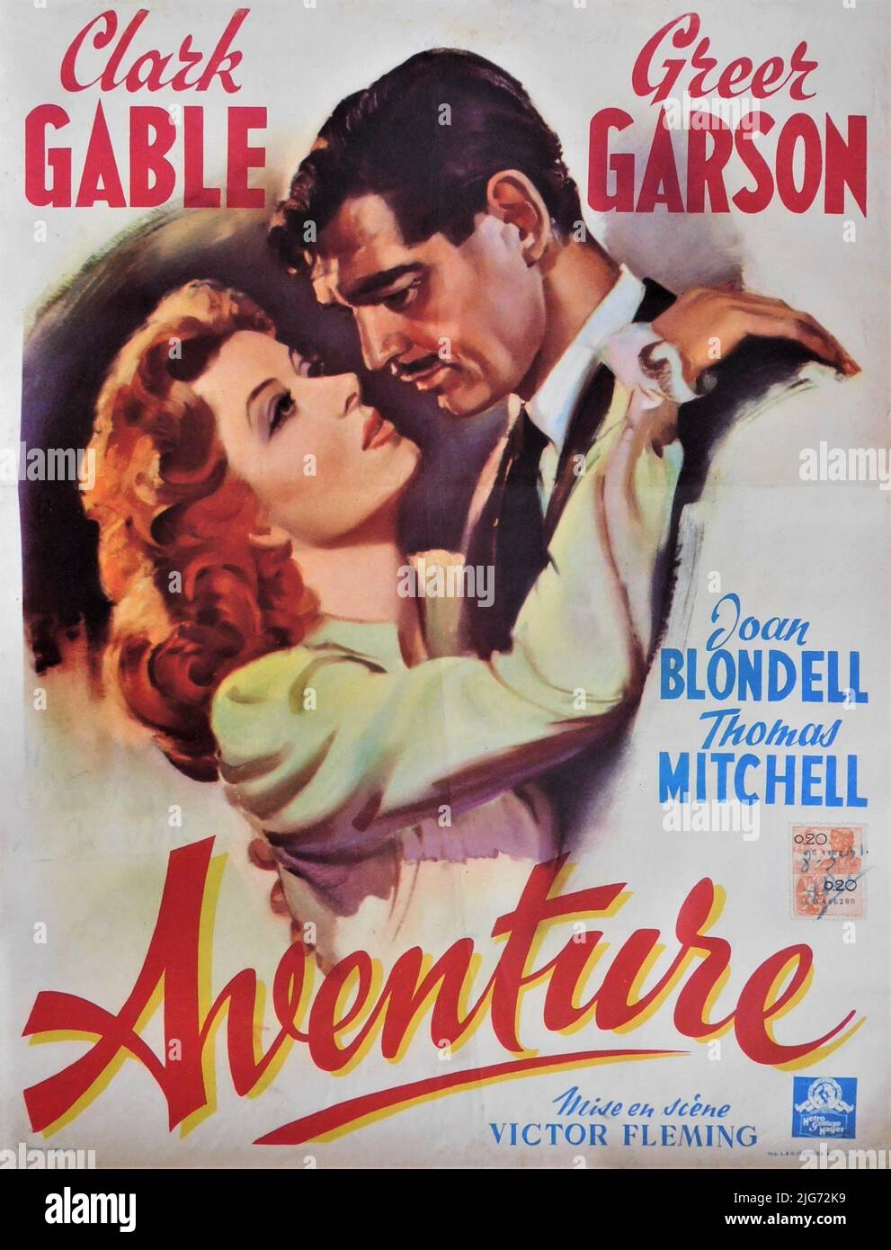 CLARK GABLE and GREER GARSON in ADVENTURE 1945 director VICTOR FLEMING ...