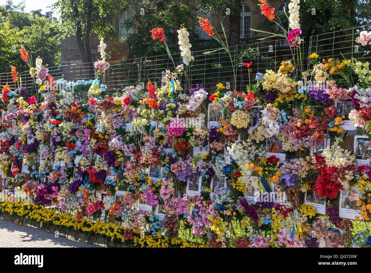 A Wall of Memory has appeared in the center of Lviv in honor of the ...