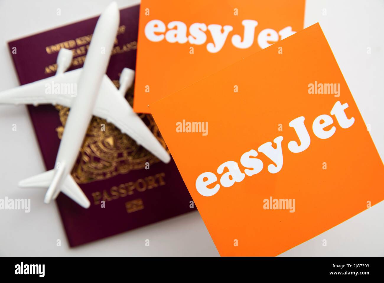 LONDON, UK - July 2022: Easy Jet airline company logo. Easy Jet are a ...