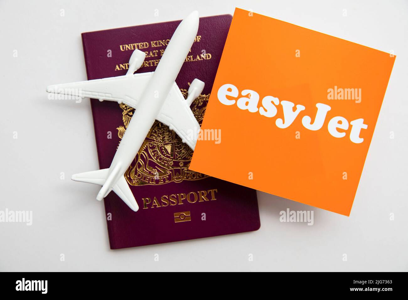 LONDON, UK - July 2022: Easy Jet airline company logo. Easy Jet are a ...