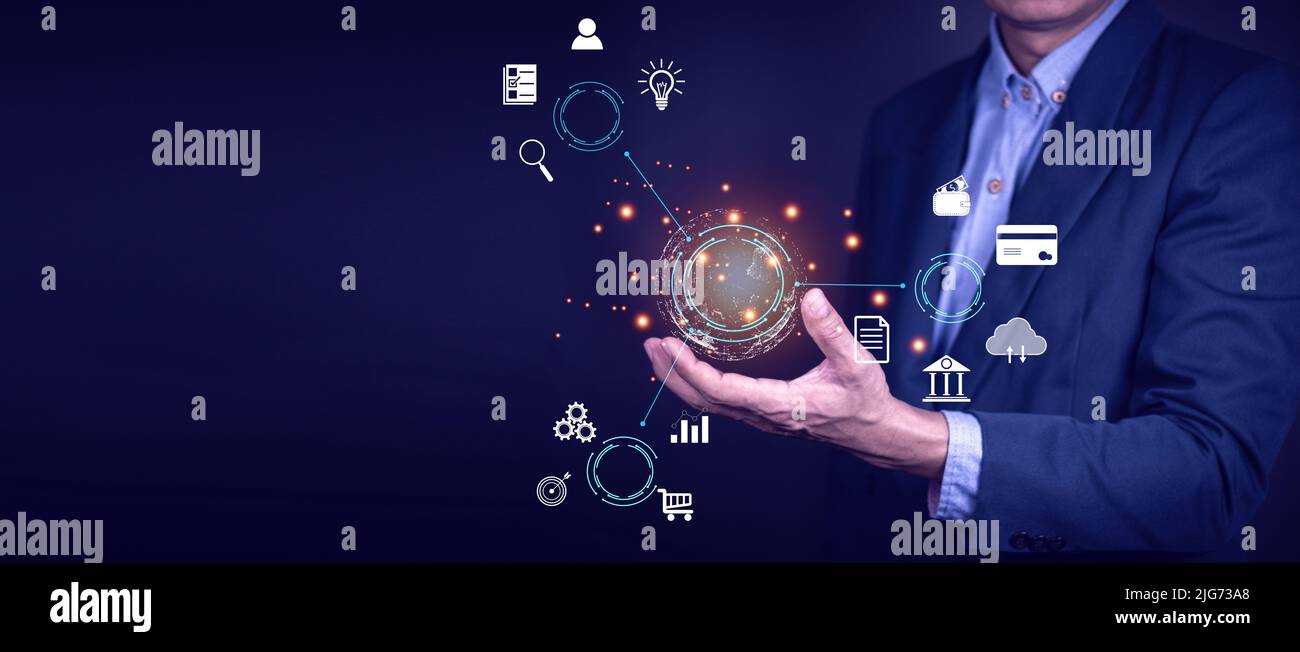 Business global internet connection application technology and digital ...