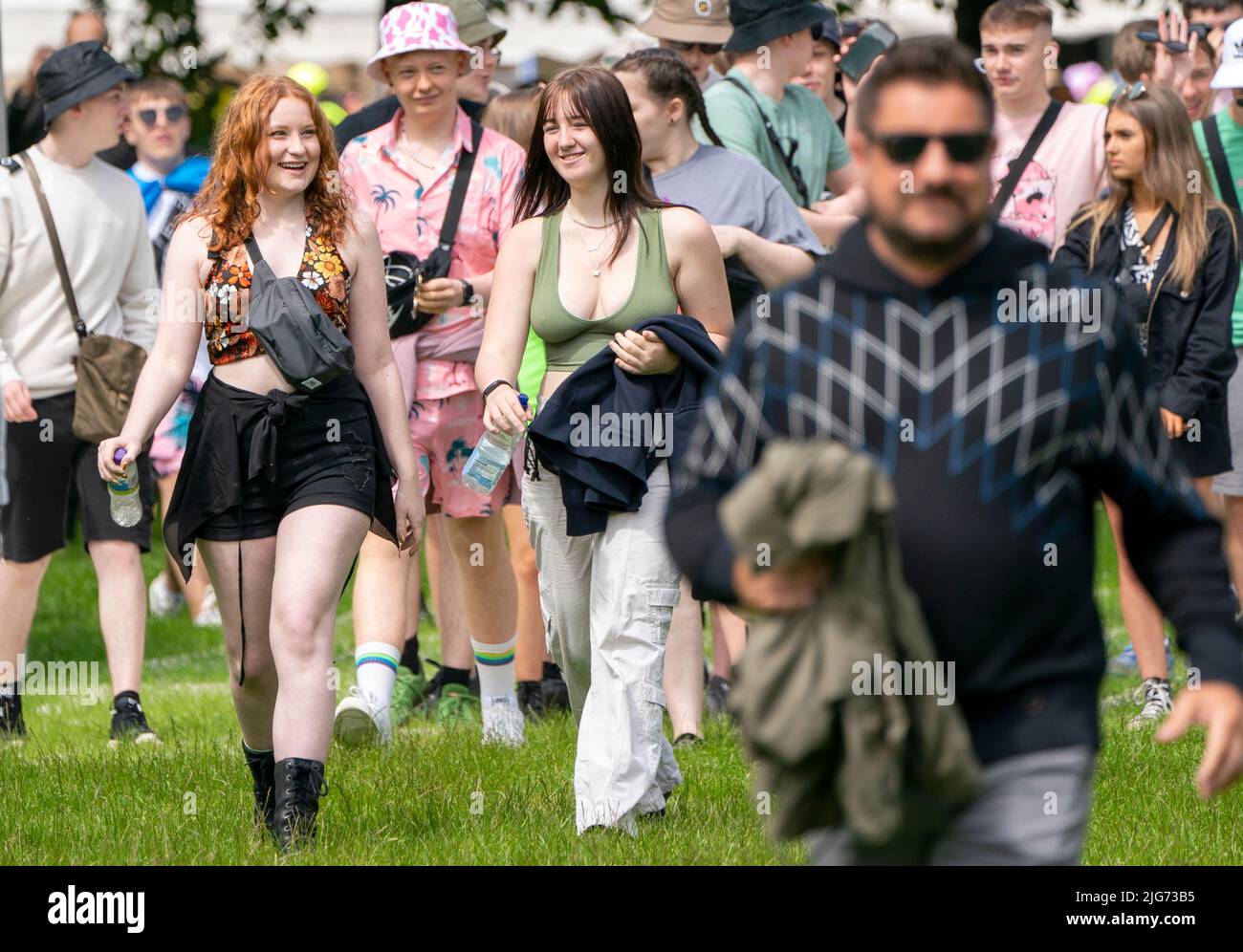 Festival goers arrive for the first day of the TRNSMT Festival at ...