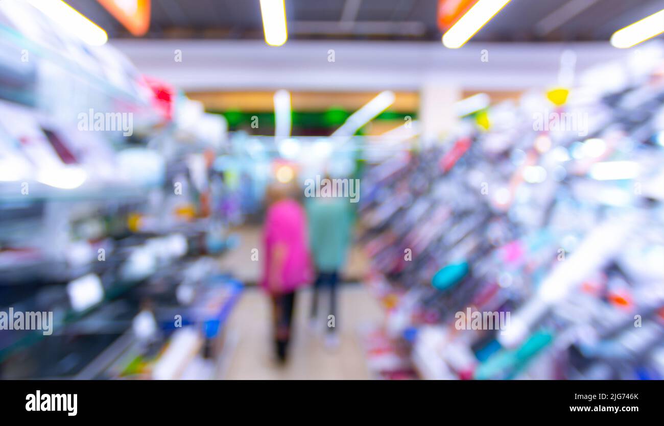 expressionism fuzzy defocused department store with the womens ...