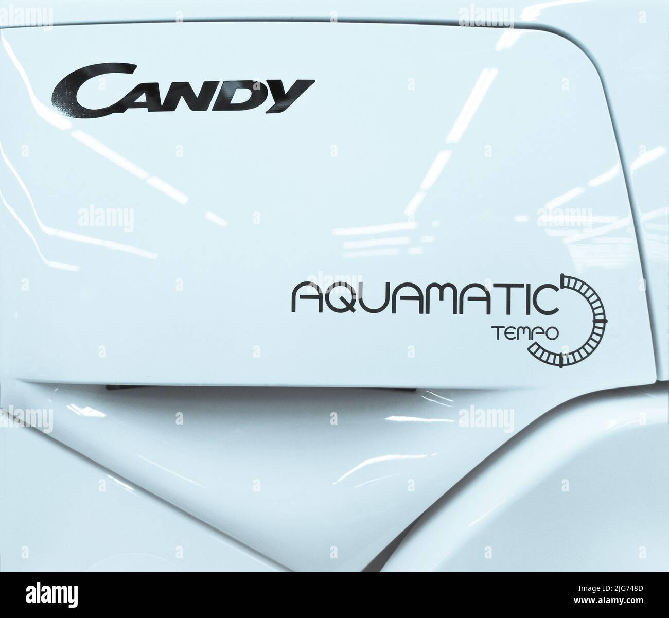 2022: Candy aquamatic, washing machine facade Stock Photo - Alamy