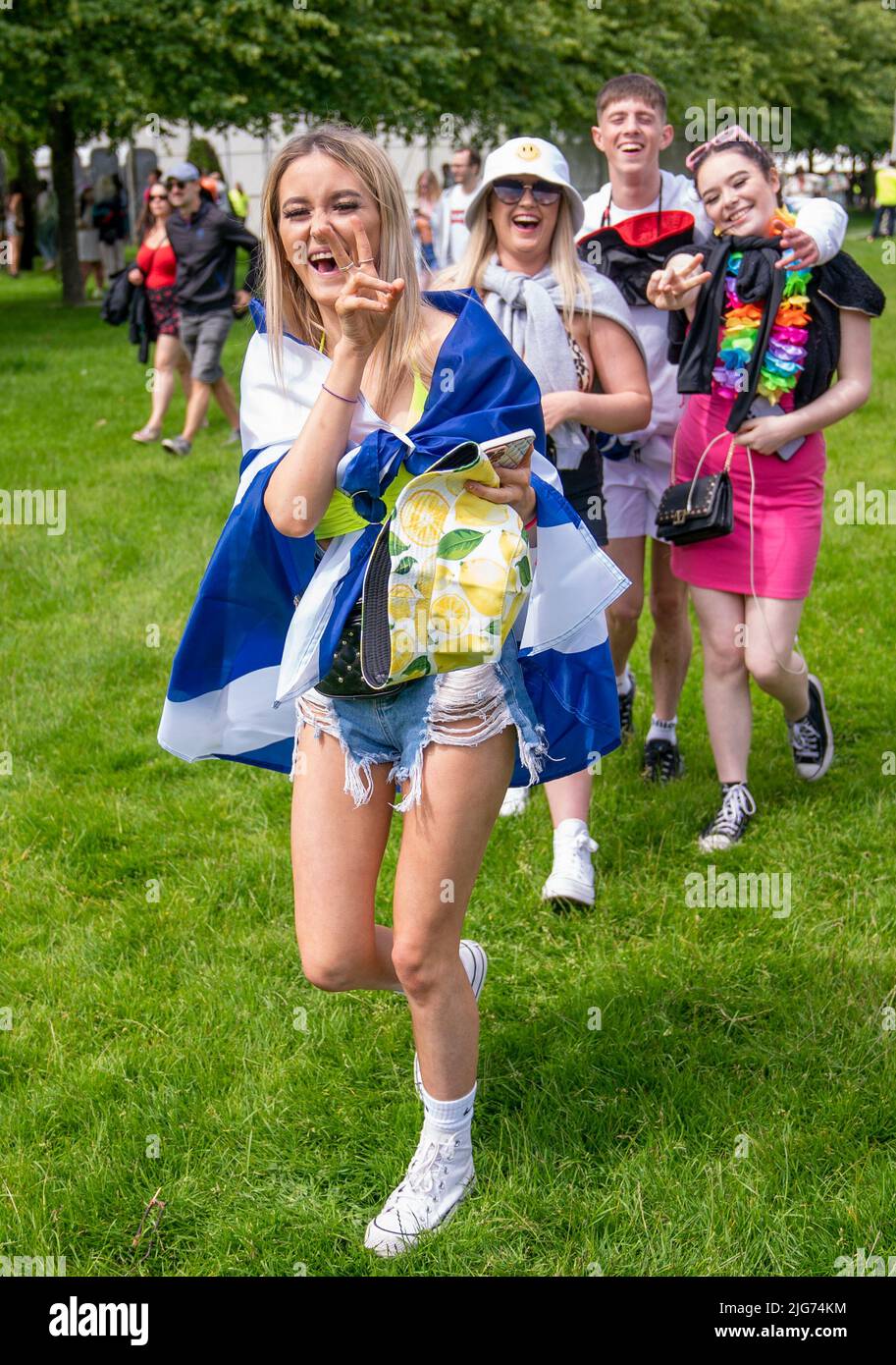 Festival goers arrive for the first day of the TRNSMT Festival at ...