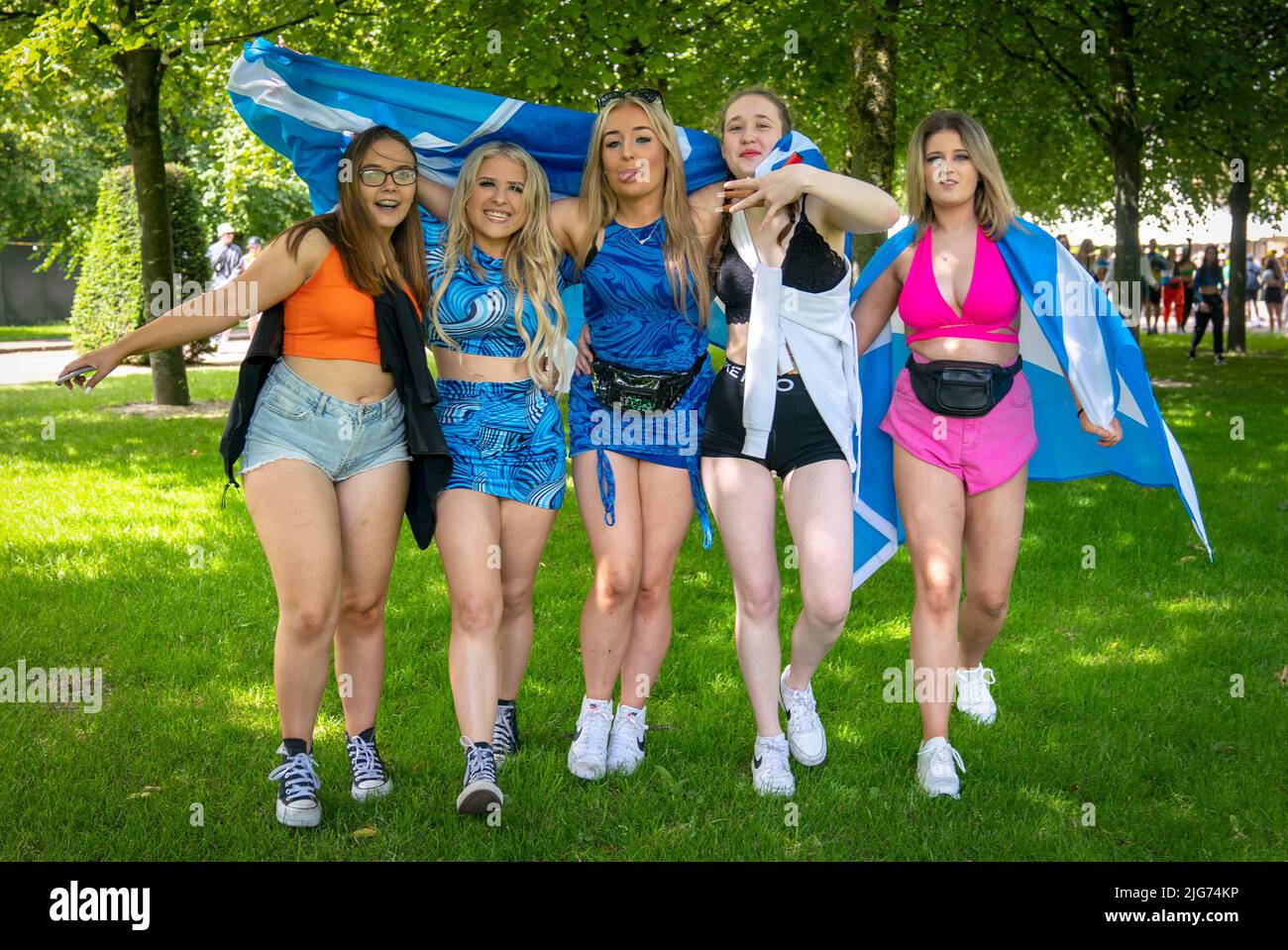 Festival goers arrive for the first day of the TRNSMT Festival at ...