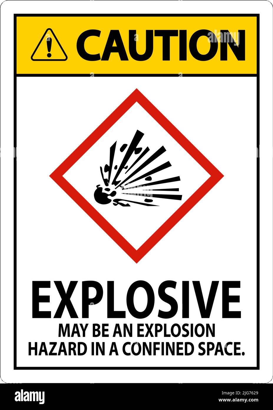Caution Explosive GHS Sign On White Background Stock Vector Image & Art ...
