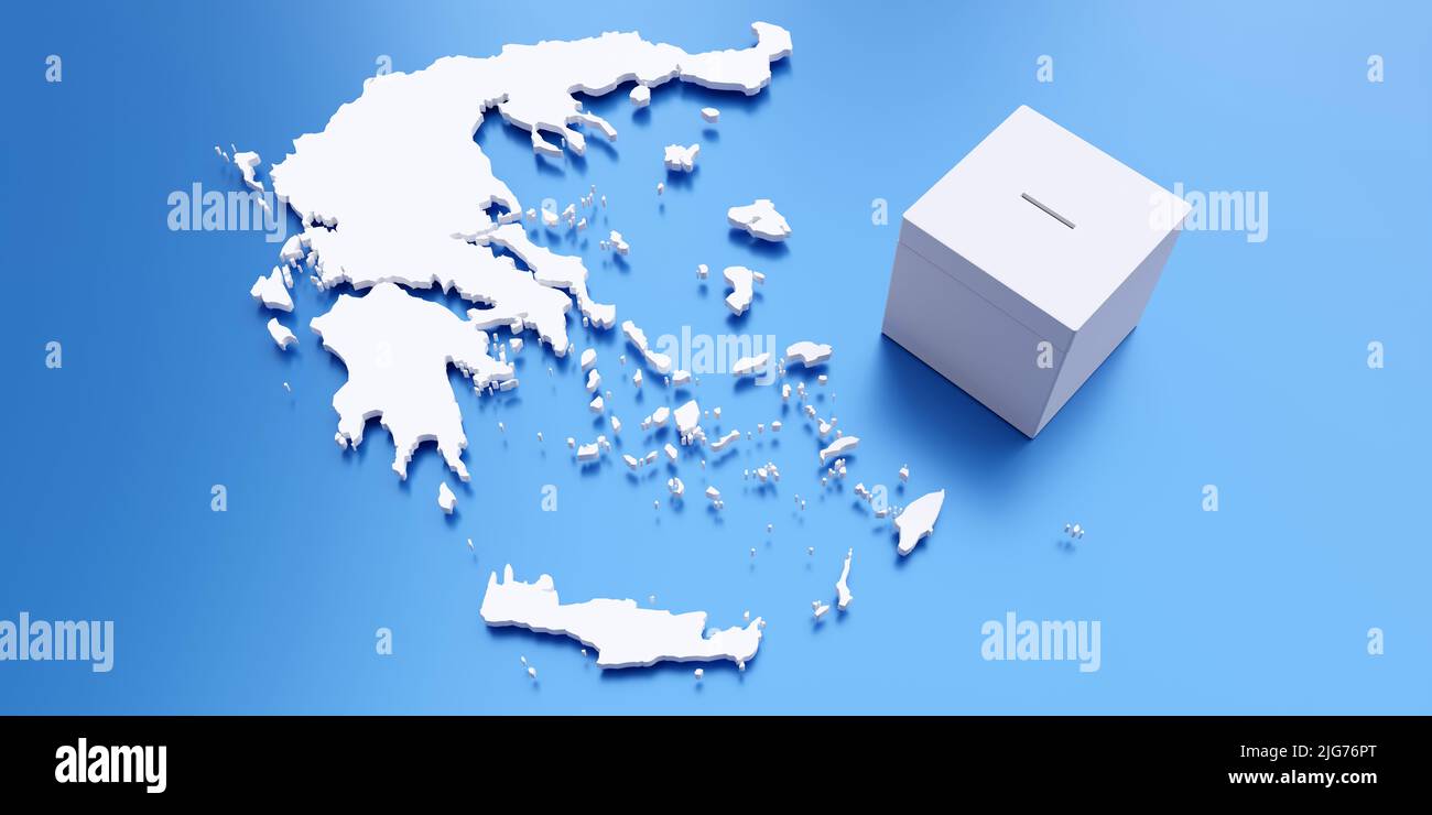 Greek flag map hi-res stock photography and images - Alamy