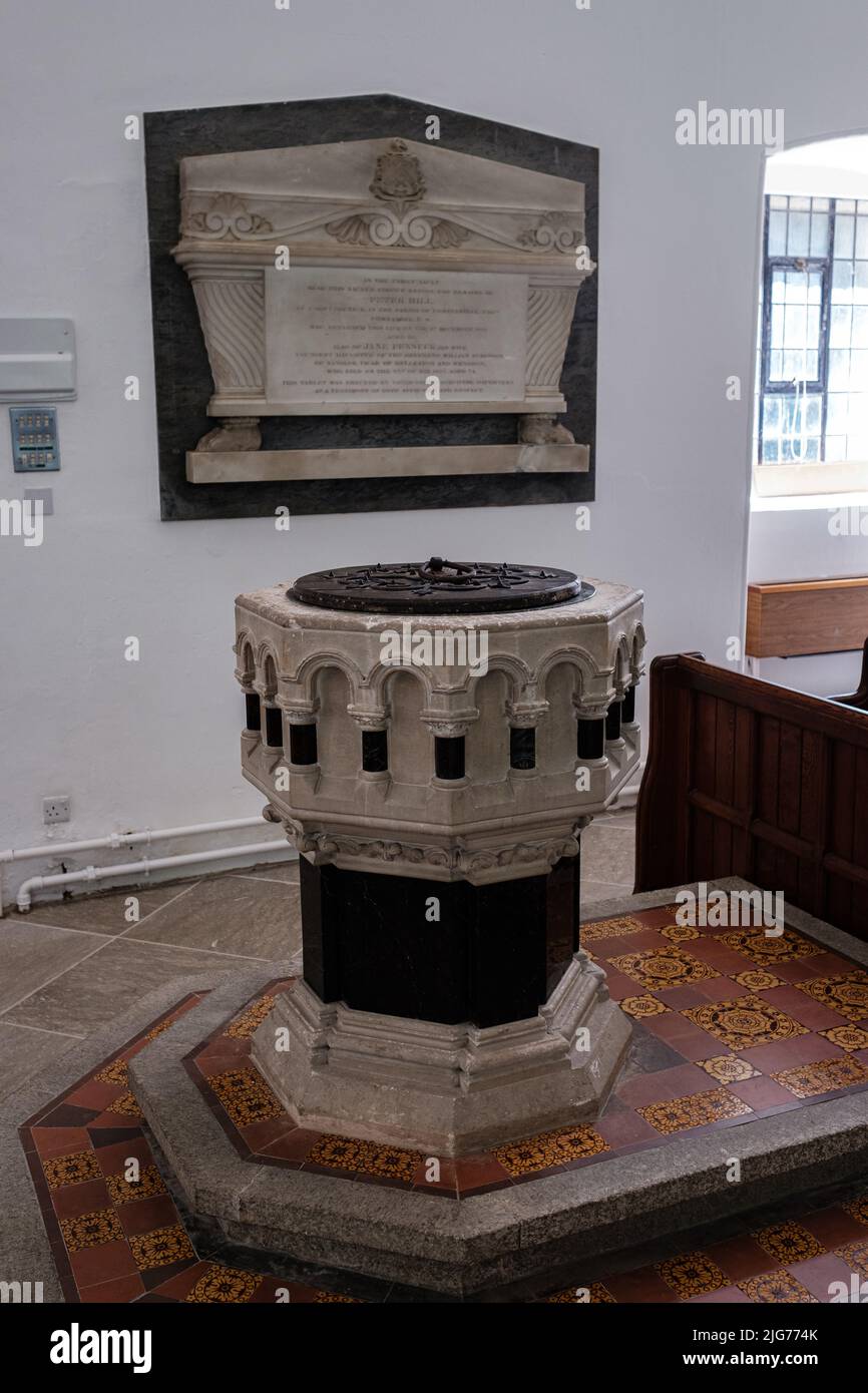 Views in and around St Michael's Parish Church, Helston, Cornwall Stock ...