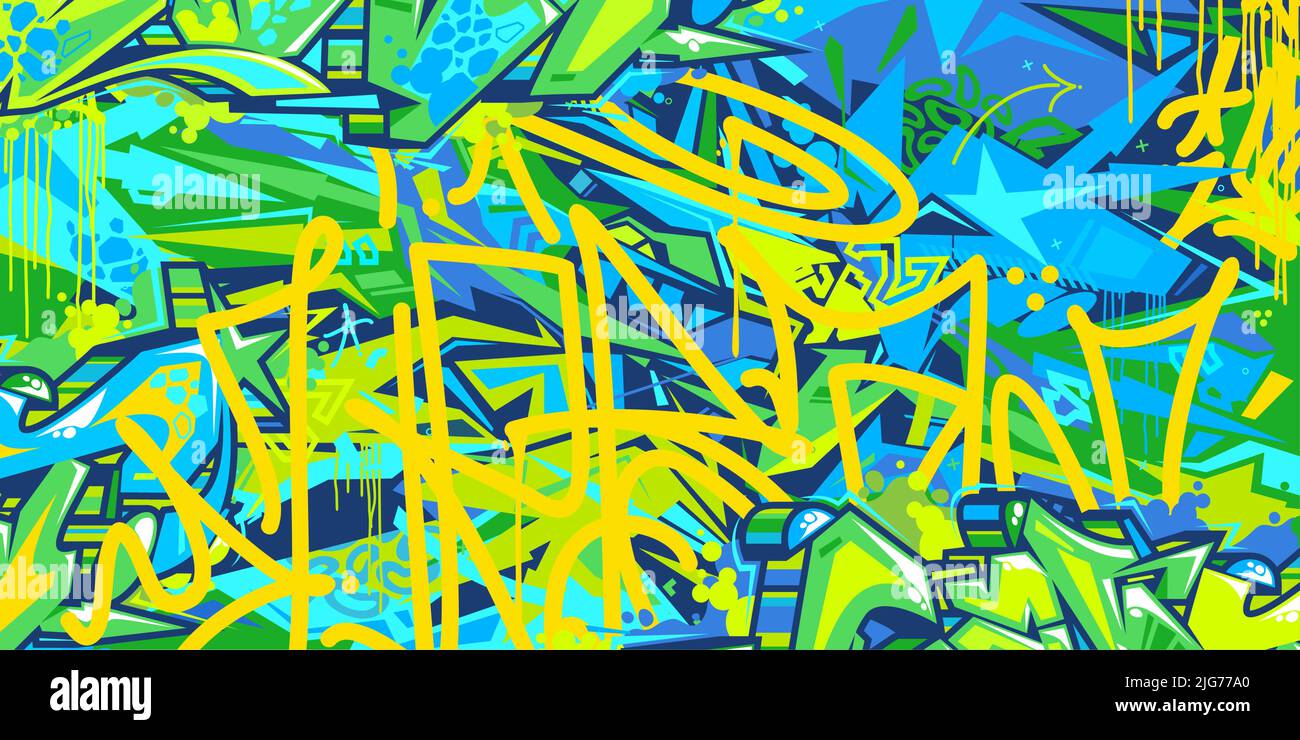 Hiphop Abstract Urban Street Art Graffiti Style Vector Illustration ...