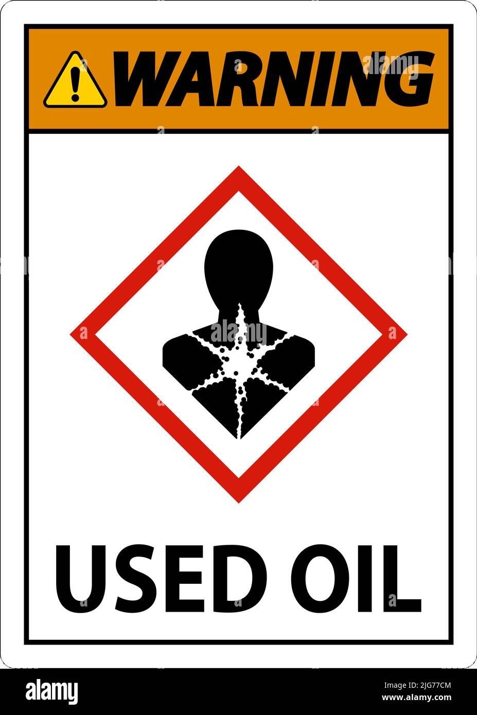 Warning Used Oil Sign On White Background Stock Vector Image & Art - Alamy