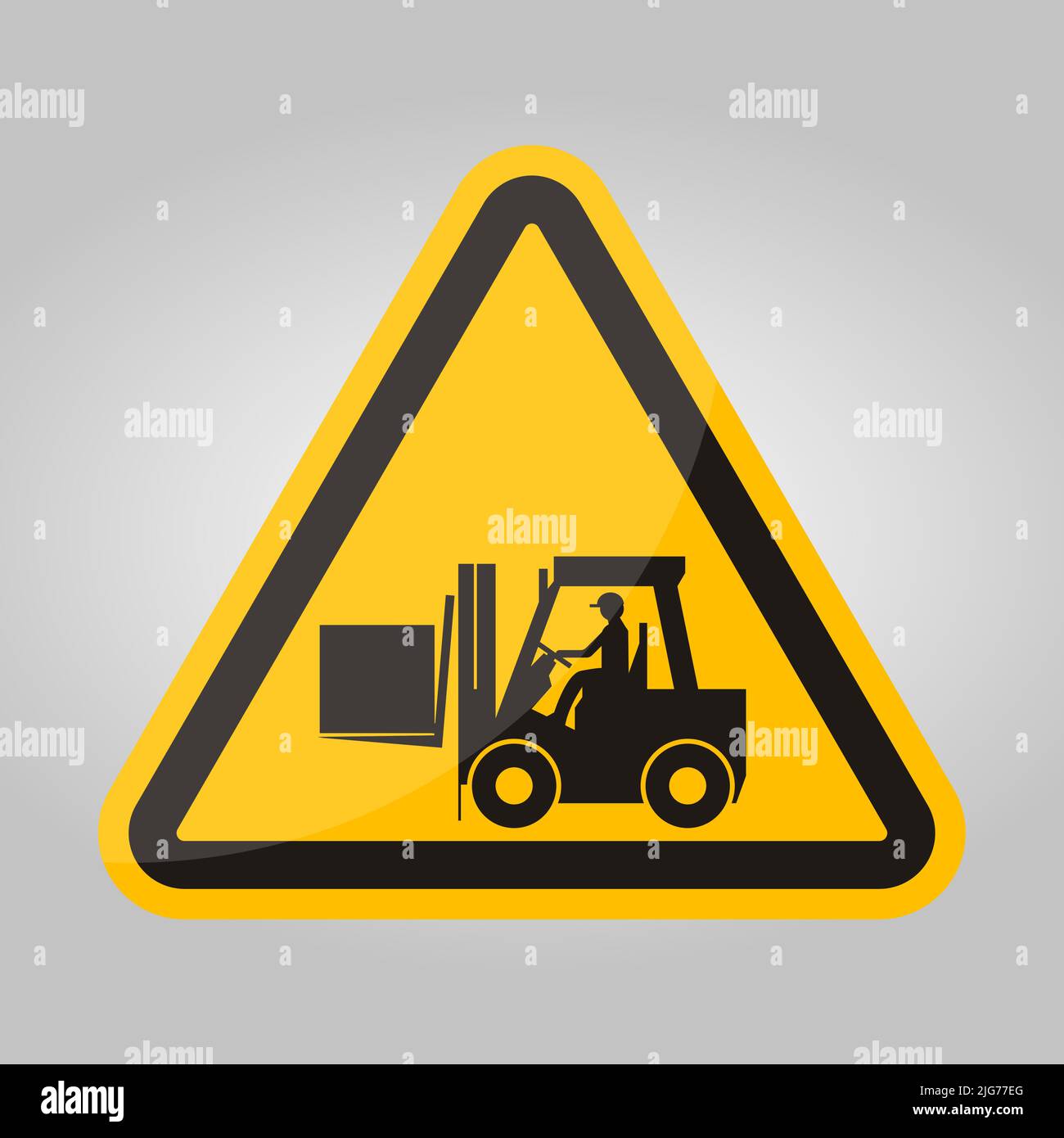 Forklift truck sign,Hazard warning forklift Stock Vector Image & Art ...