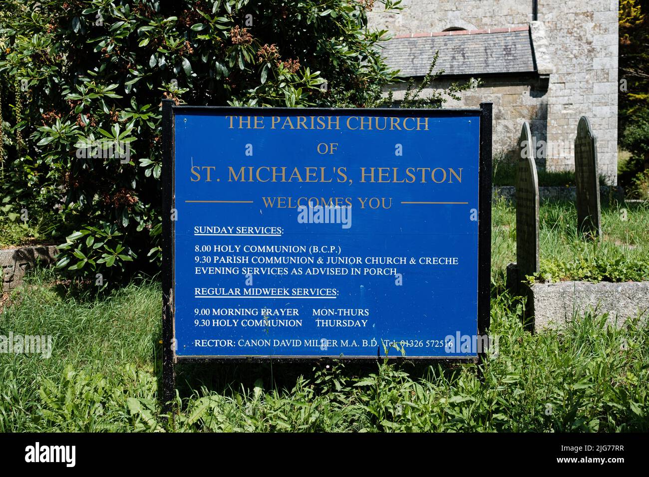 Views in and around St Michael's Parish Church, Helston, Cornwall Stock ...