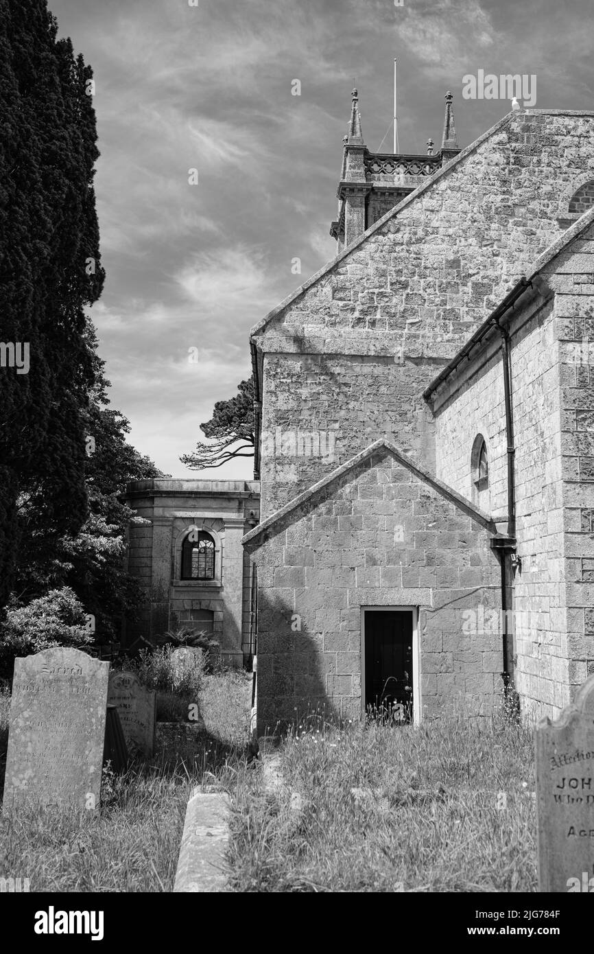 Views in and around St Michael's Parish Church, Helston, Cornwall Stock ...