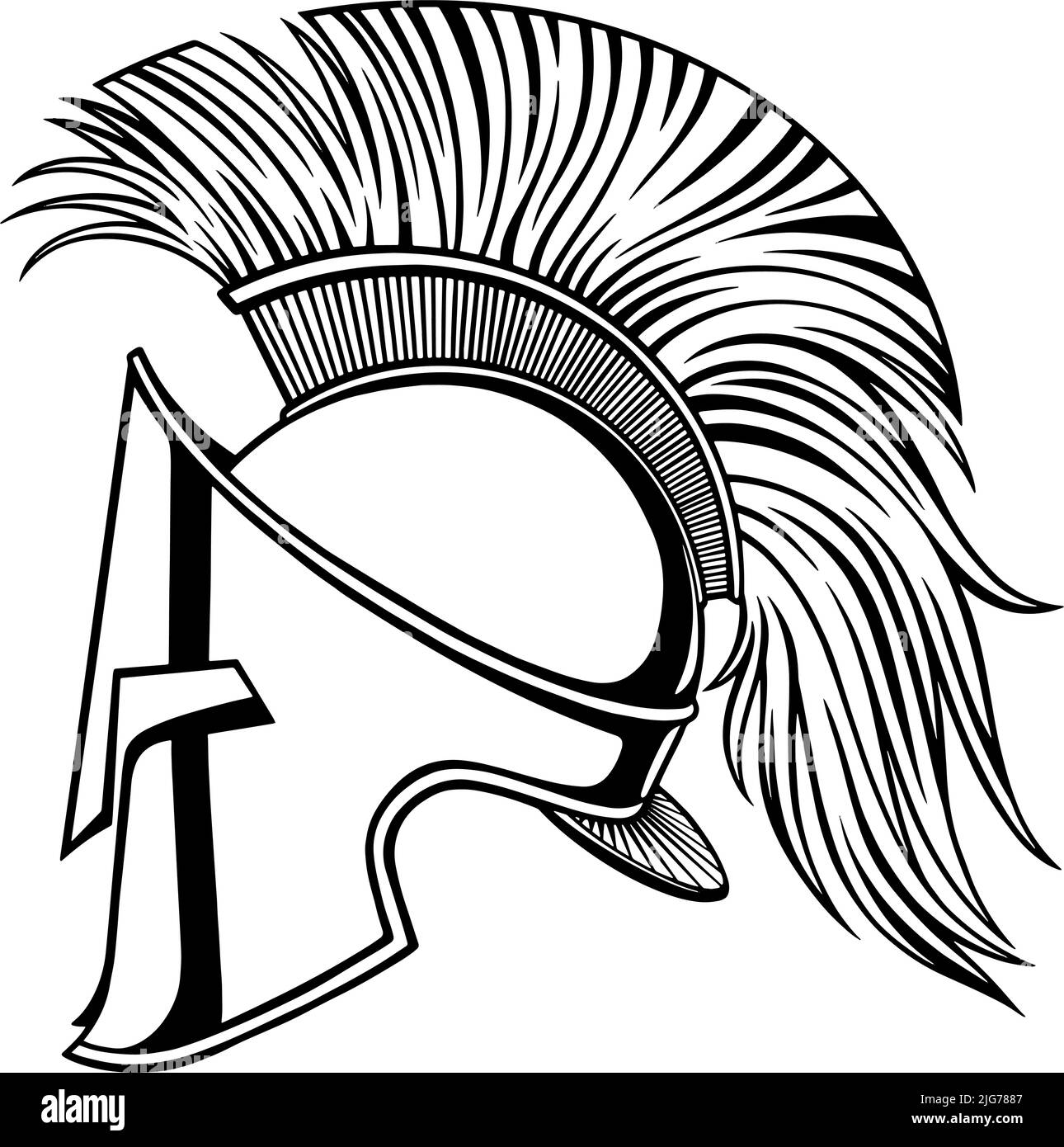 Simple Antique Helmet icon. Vector illustration Stock Vector Image ...